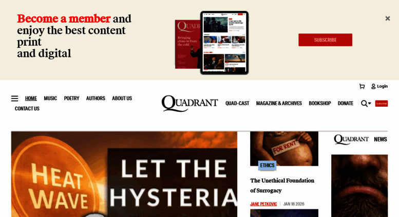 Access quadrant.org.au. Quadrant Online