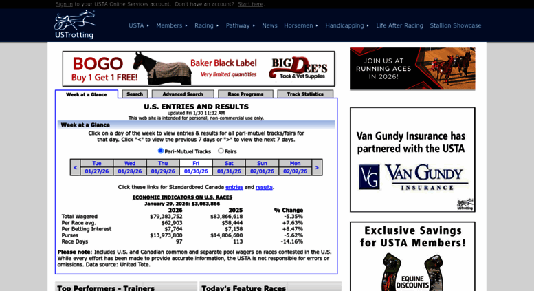 Access racing.ustrotting.com. Harness Racing - USTA Racing - United ...