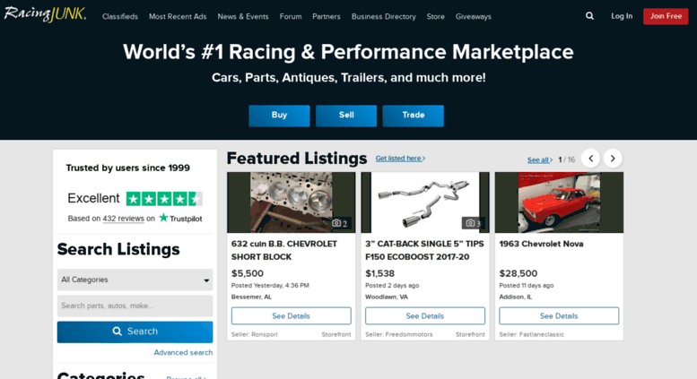 Access racingjunk.com. Race Cars, Parts, Trailers & Engines for Sale ...