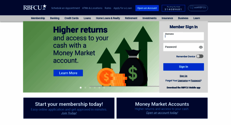 Access rbfcu.com. Banking, Auto, Loans, Credit Cards, Mortgages | RBFCU ...