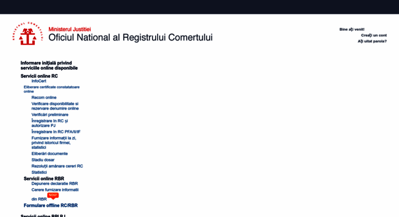 Access recom.onrc.ro. ONRC Portal