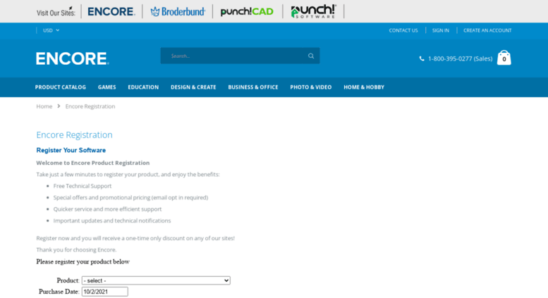 Access register.encoreusa.com. Encore Registration