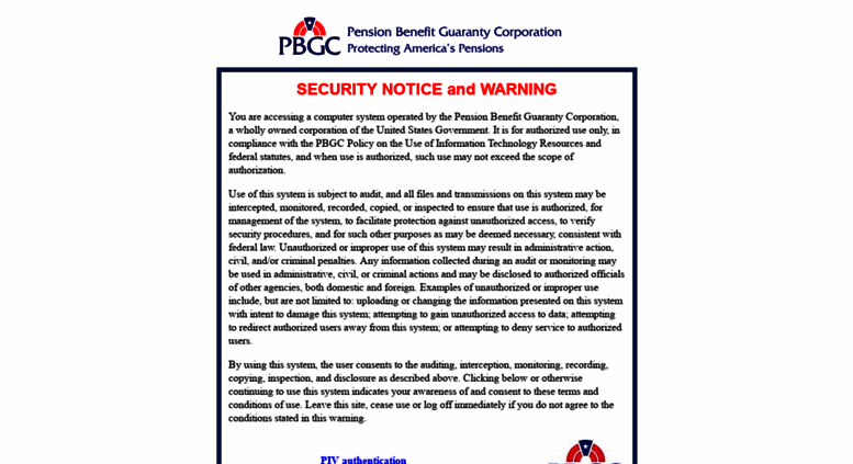 Access remote.pbgc.gov. PBGC Remote Access Login