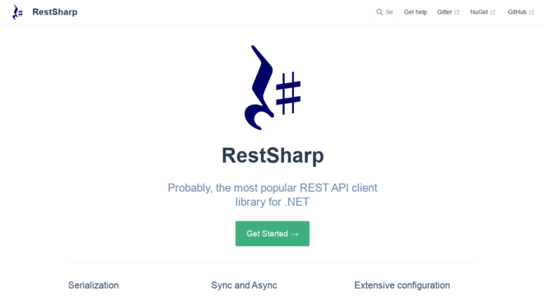 Access restsharp.org. RestSharp