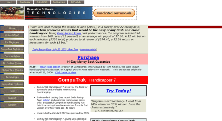 Access revelationprofits.com. CompuTrak Horse Racing and Handicapping ...