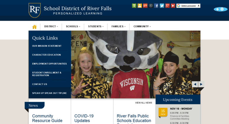 Access rfsd.k12.wi.us. Welcome to School District of River Falls