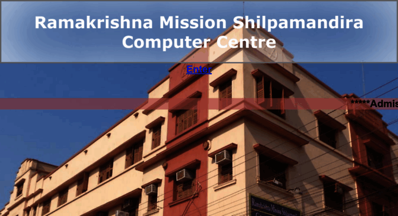 Access rkmscc.org. Ramakrishna Mission Shilpamandira Computer Centre, Belur Math, Howrah