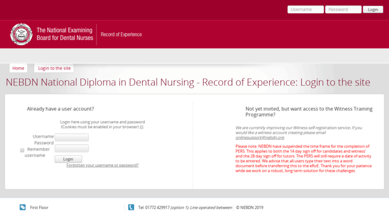 Access roe.nebdn.org. NEBDN National Diploma in Dental Nursing - Record ...