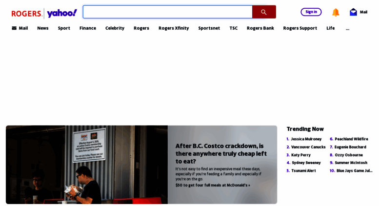 Access rogers.software.yahoo.com. Rogers powered by Yahoo