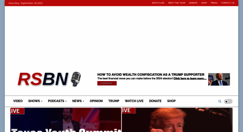 Access rsbn.tv. Right Side Broadcasting Network- Trump Rally Live Streams and News