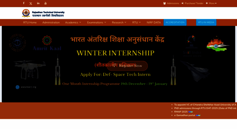Access rtu.ac.in. Rajasthan Technical University | Kota Rajasthan