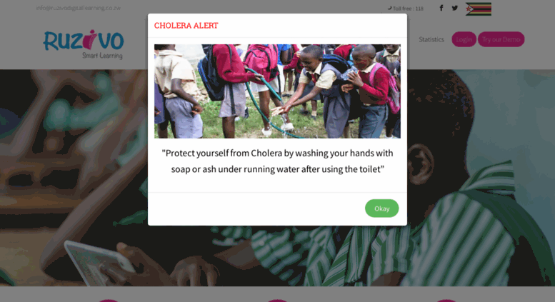 Access ruzivodigitallearning.com. Ruzivo Digital Learning - Home