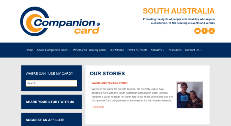 Access sa.companioncard.asn.au. SA Companion Card
