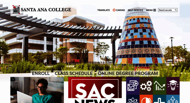 Access sac.edu. Santa Ana College