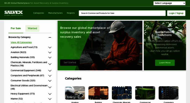 Access salvex.com. Global Marketplace for Asset Recovery and Surplus ...