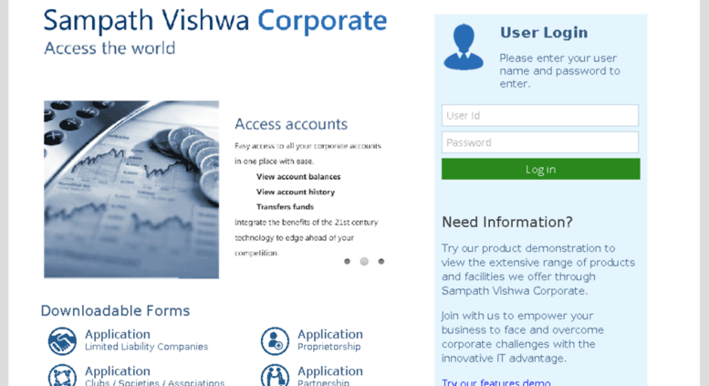Access sampathnet.com. Sampath Vishwa Corporate
