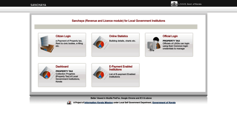 Access sanchaya.lsgkerala.gov.in. Sanchaya (Revenue and Licence) :: A ...