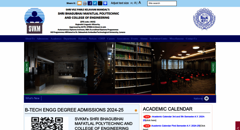 Access sbmp.ac.in. Shri Bhagubhai Mafatlal Polytechnic