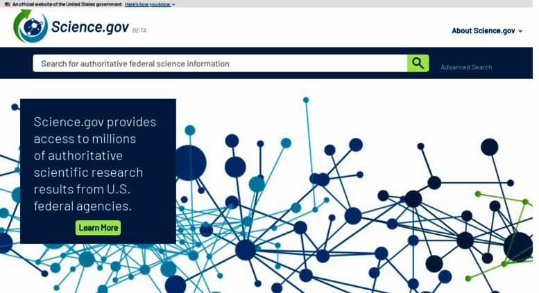 Access science.gov. Science.gov: USA.gov for Science - Government ...