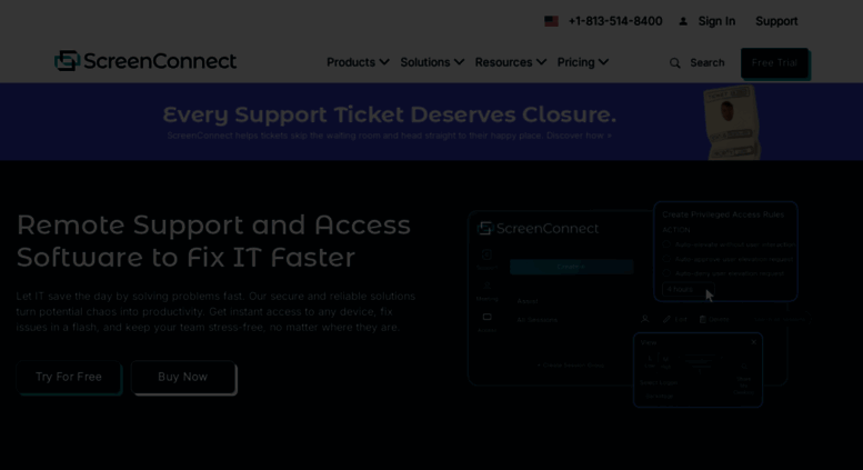 Access screenconnect.com. Remote Desktop Support Software I ConnectWise Control