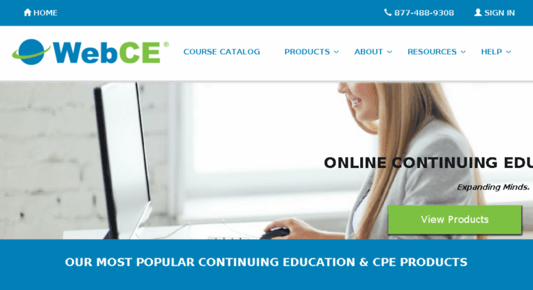 Access secure.webce.com. Continuing Education | CE & CPE | Training | WebCE