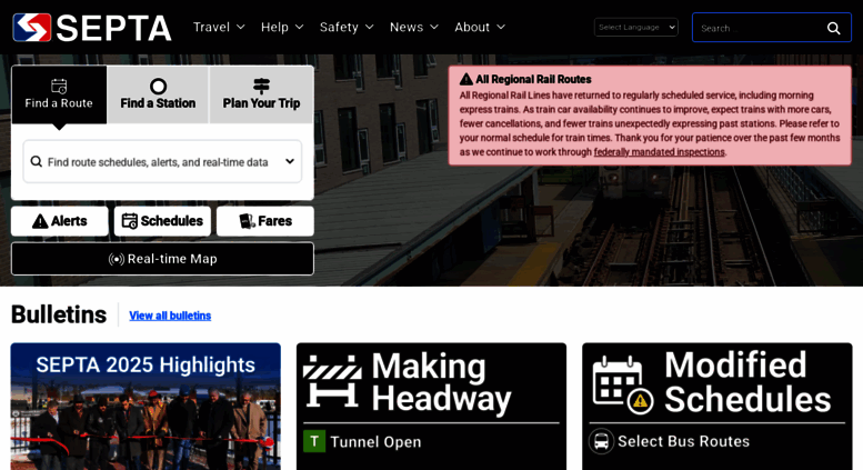 Access septa.org. SEPTA | Southeastern Pennsylvania Transportation ...