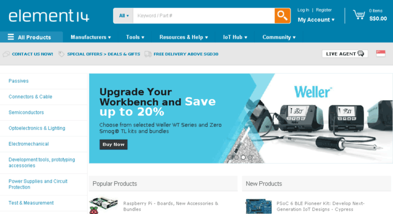 Access sg.farnell.com. element14 Singapore | Electronic Components ...