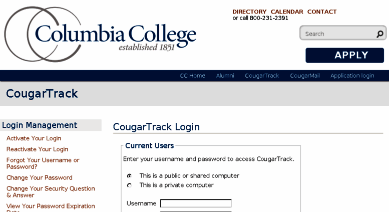 Access sharepoint.ccis.edu. Columbia College CougarTrack Portal