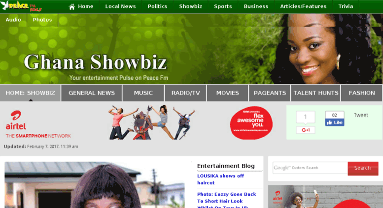 Access showbiz.peacefmonline.com. Music and Entertainment News ...