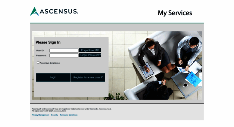 Access signon.ascensus.com. SSO Login