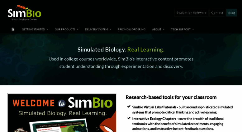 Access simbio.com. SimBio | SimBio develops interactive biology ...