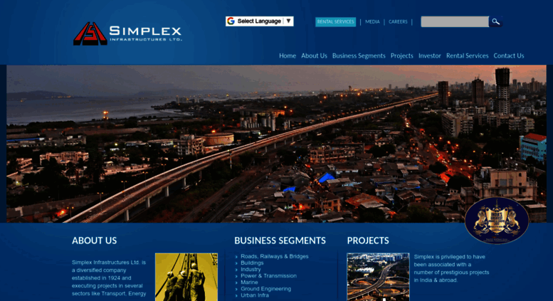 Access simplexinfra.com. Simplex Infrastructures Ltd