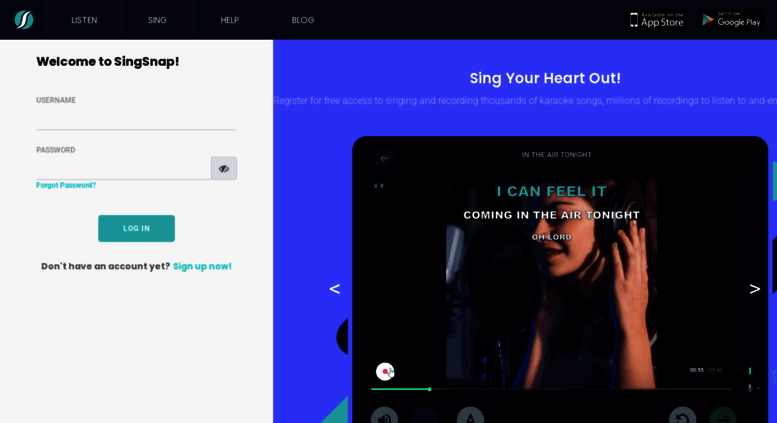 Access singsnap.net. Online Karaoke - Sing & Record Songs For Free ...