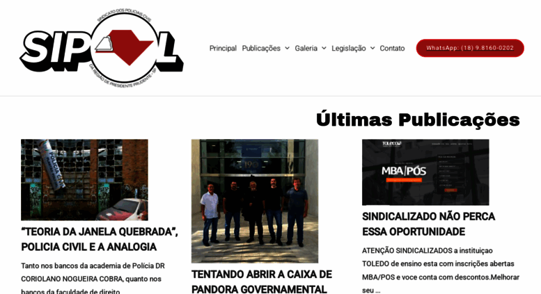 Access sipol.com.br. SIPOL – Sindicato dos Policiais Civis da Região de ...