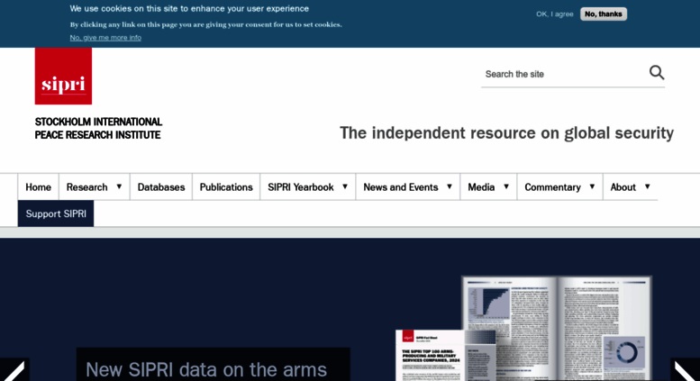 Access sipri.org. Home | SIPRI