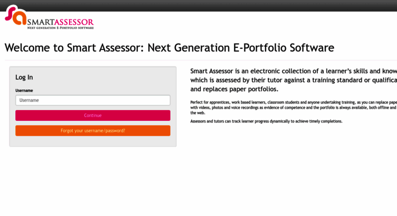 Access smartassessor.co.uk. Welcome to Smart Assessor | Smart Assessor