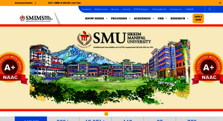 Access smims.smu.edu.in. Sikkim Manipal Institute of Medical Sciences ...