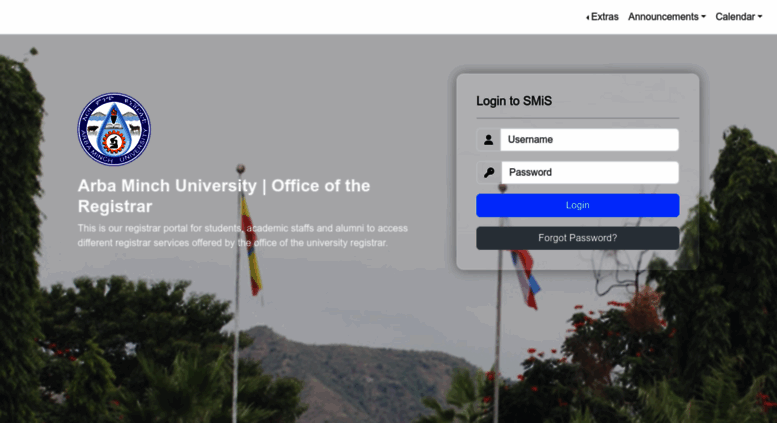 Access smis.amu.edu.et.