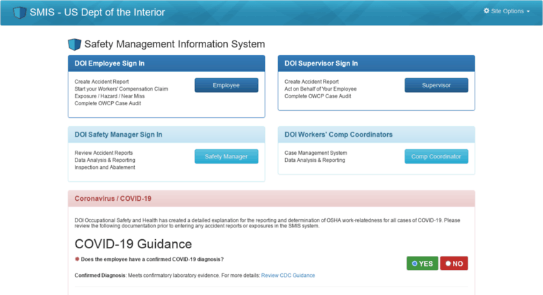 Access smis.doi.gov. SMIS