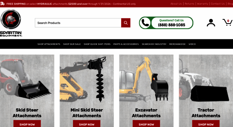 Access spartanequipment.com. Spartan Equipment | Attachments That Never ...