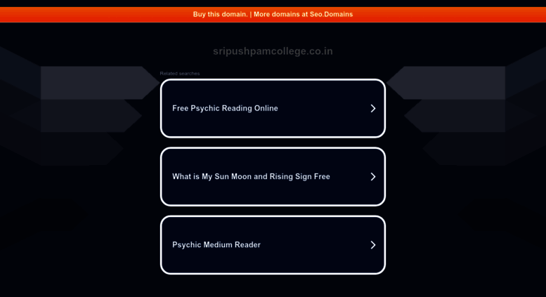 Access sripushpamcollege.co.in. WELCOME TO A.V.V.M Sri Pushpam College ...