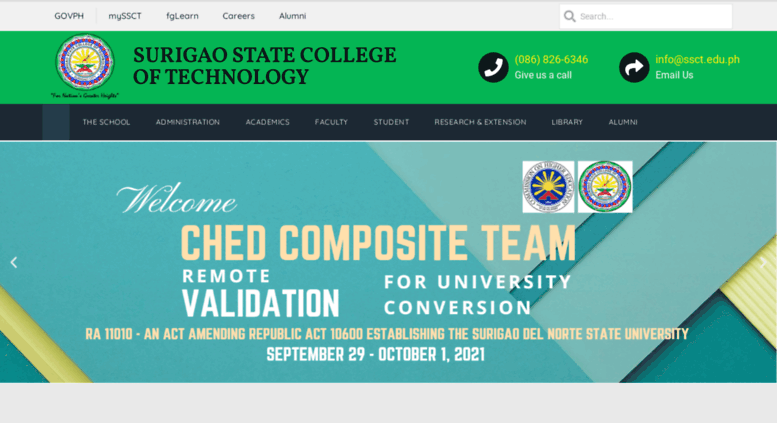 Access ssct.edu.ph. Surigao State College of Technology