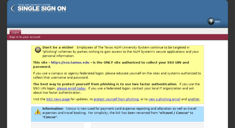 Access sso.tamus.edu. TAMUS SSO : Logon