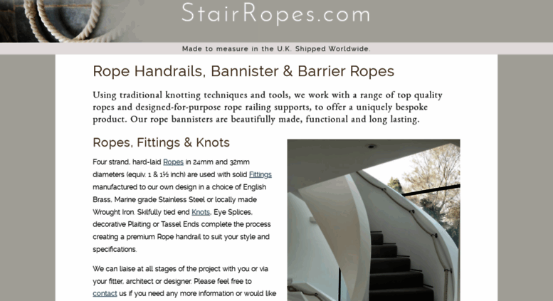 Access stairropes.com. Stair ropes, bannister rope, rope handrails and ...