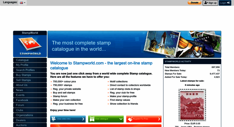 Access stampworld.com. StampWorld.com - the most complete stamp ...