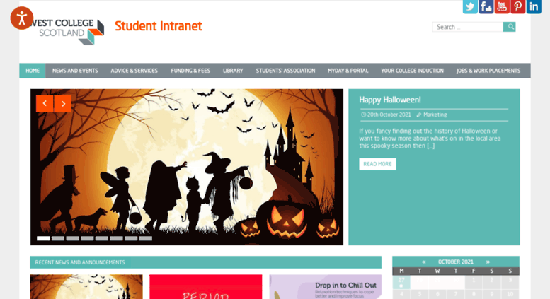 Access student.westcollegescotland.ac.uk. Student Intranet – West ...