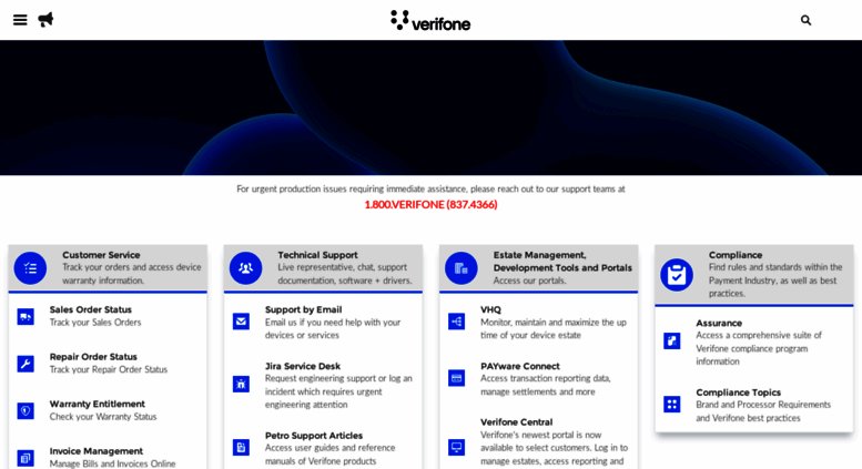 Access support.verifone.com. Verifone Support Portal