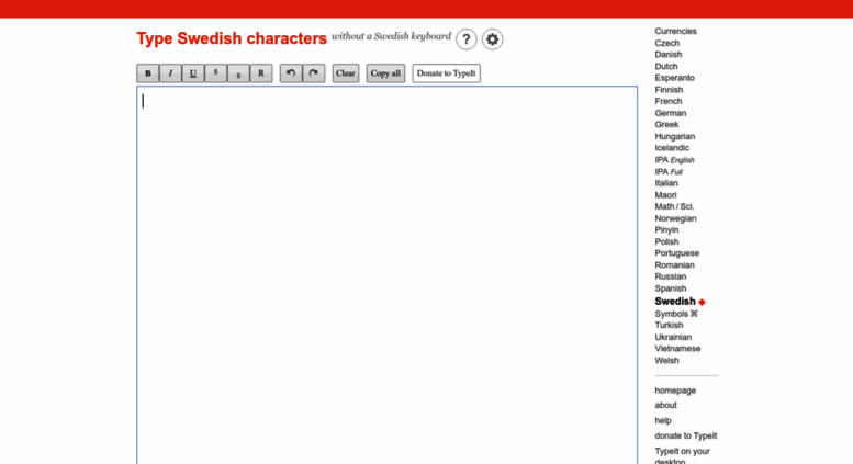 Access swedish.typeit.org. Type Swedish characters - online Swedish ...