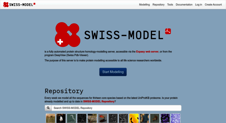 Access swissmodel.expasy.org. SWISS-MODEL