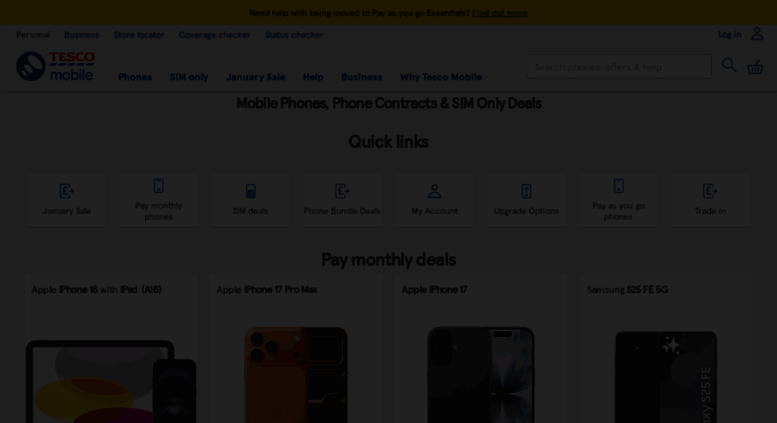 Access tescomobile.com. Mobile Phones, Phone Contracts & SIM Only Deals ...